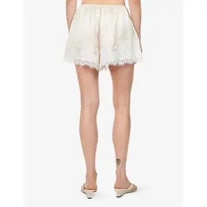 Dissh Lace Trim Satin Shorts