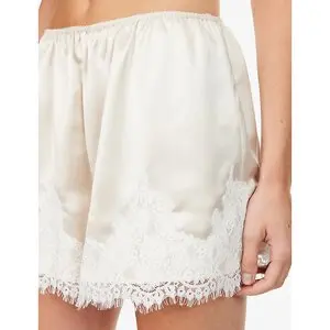 Dissh Lace Trim Satin Shorts