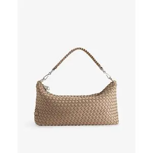 NAGHEDI Porto Halfmoon Woven Shoulder Bag Cashmere