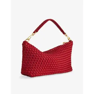 NAGHEDI Porto Halfmoon Woven Shoulder Bag - Rosso