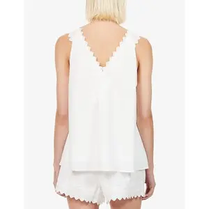 Dissh Annabel Lace-trim Cotton-blend Top
