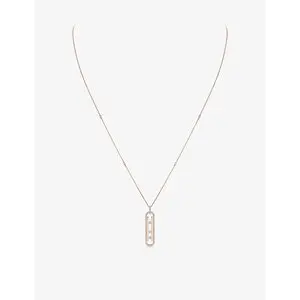 Messika Move 10th Small 18ct Gold And Diamond Necklace - Pink