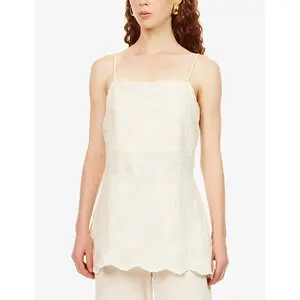 Dissh Cordelia Embroidered Ramie Camisole Top