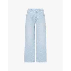 Casablanca Monogram-print Straight-leg Jeans