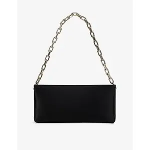 CHRISTIAN LOUBOUTIN Maykimay Chain Pouch Satin Clutch Bag - Black