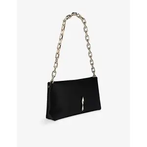 CHRISTIAN LOUBOUTIN Maykimay Chain Pouch Satin Clutch Bag - Black