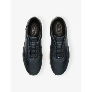 TOD'S Leather Lace-up Trainers - Navy