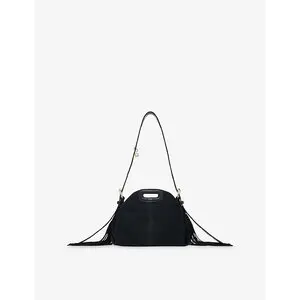 Maje Miss M Mini Suede Shoulder Bag - Black