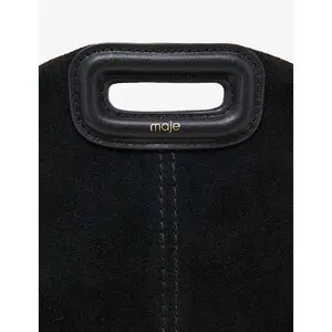 Maje Miss M Mini Suede Shoulder Bag - Black