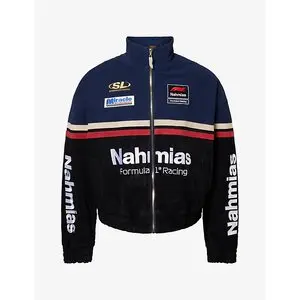 NAHMIAS Racing Stripes Leather Jacket - Black Multi