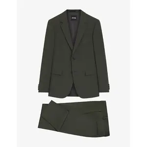 BOSS Single-breasted Slim-fit Stretch-wool Suit