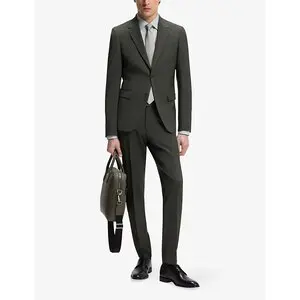BOSS Single-breasted Slim-fit Stretch-wool Suit