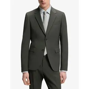 BOSS Single-breasted Slim-fit Stretch-wool Suit