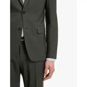 BOSS Single-breasted Slim-fit Stretch-wool Suit