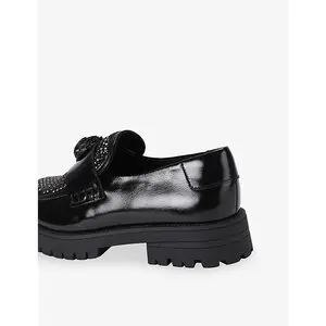 Kurt Geiger Eagle Crystal Patent Leather Loafers