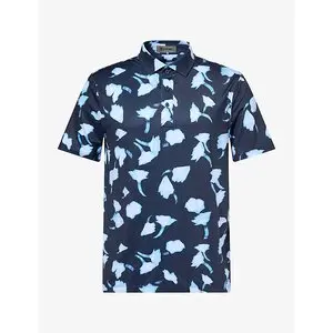 G/fore Blurred Floral Print Woven Polo T-shirt Xxl