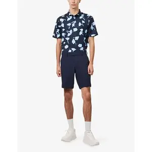 G/fore Blurred Floral Print Woven Polo T-shirt Xxl