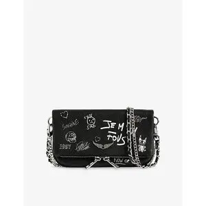 Zadig&Voltaire Rocky Art Mini Leather Shoulder Bag - Black