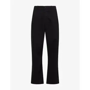 FRAME Relaxed-fit Cotton-canvas Chino Trousers - Black
