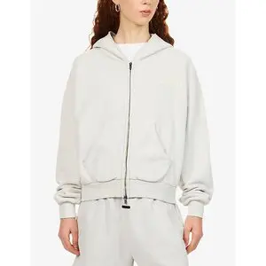Fear Of God Cotton-jersey Hoody - Washed Overcast