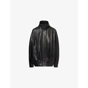 ARMA Paula Funnel-neck Leather Jacket