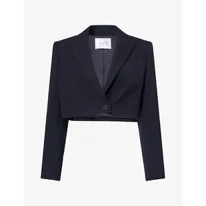 Galvan Cropped Twill Jacket - Midnight