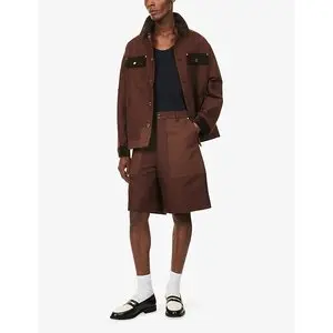 Casablanca Monogram Print Patch Pocket Cargo Shorts