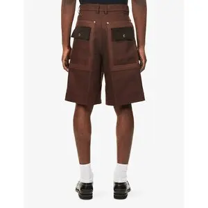 Casablanca Monogram Print Patch Pocket Cargo Shorts