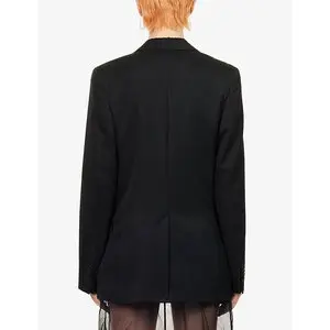 Simone Rocha Grommet Ring-embellished Wool-blend Jacket