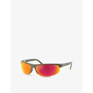 Miu Miu Oval Frame Injected Sunglasses