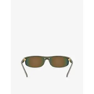 Miu Miu Oval Frame Injected Sunglasses