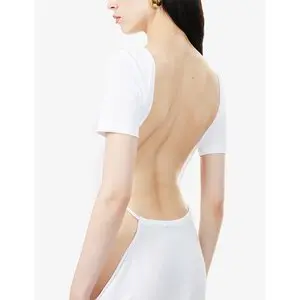 Jacquemus The Sole Asymmetric Jersey Midi Dress