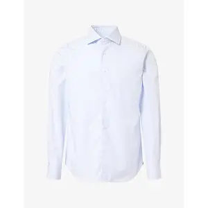 Corneliani Window Pane Check Cotton Shirt