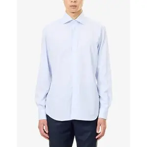 Corneliani Window Pane Check Cotton Shirt