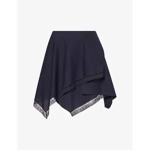 JW Anderson Handkerchief Lace-trim Cotton Mini Skirt