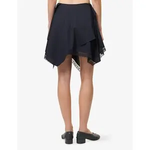 JW Anderson Handkerchief Lace-trim Cotton Mini Skirt