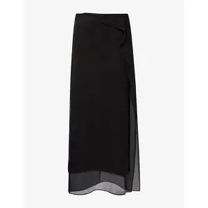OUDE WAAG Layered Cupro-blend Maxi Skirt