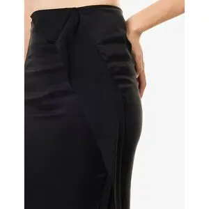 OUDE WAAG Layered Cupro-blend Maxi Skirt