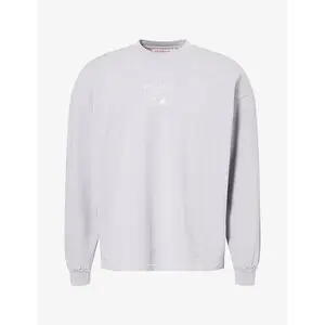 PELLADOR Nutmeg Long-sleeve Cotton T-shirt - Grey