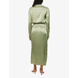 THE DROPPED COLLECTION Silk Wrap Maxi Dress