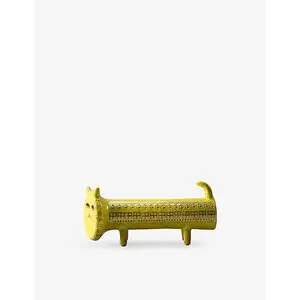 BITOSSI CERAMICHE Cat Glazed Ceramic Figurine 35cm - Yellow