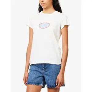 MOTHER Patch The Lil Sinful Logo Cotton-and-linen T-shirt - Patch Mother