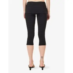 PEACHY DEN Stretch-woven Capri Trousers