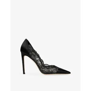 JIMMY CHOO Brigitte 100 Lace Pumps