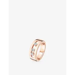 Messika Move Joaillerie Small Ring In 18ct Rose Gold With Diamonds - Pink
