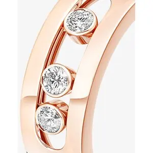 Messika Move Joaillerie Small Ring In 18ct Rose Gold With Diamonds