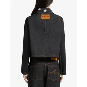 Marni Daisy Appliqué Denim Jacket