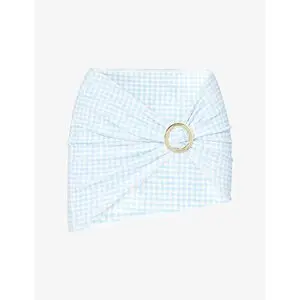 Monday Swimwear Jamaica Ring Detail Sarong - Sky Gingham
