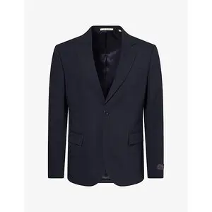 Gant Travel Single-breasted Wool Suit Blazer - Evening Blue