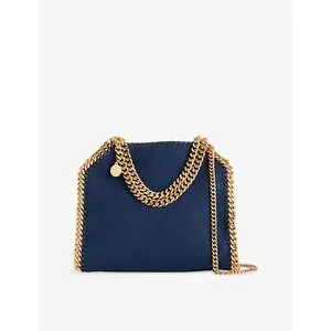 Stella McCartney Stella McCartney Falabella Mini Faux-Suede Tote Bag Navy